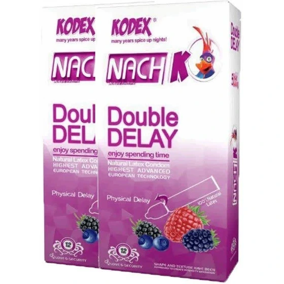 خرید و قیمت کاندوم ناچ کدکس (Nach Kodex) مدل Double Delay دو بسته 12 عددی | ترب