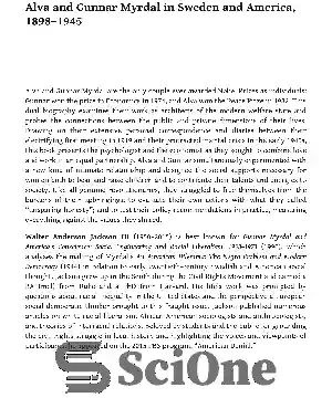 خرید و قیمت دانلود کتاب Alva and Gunnar Myrdal in Sweden and America ...