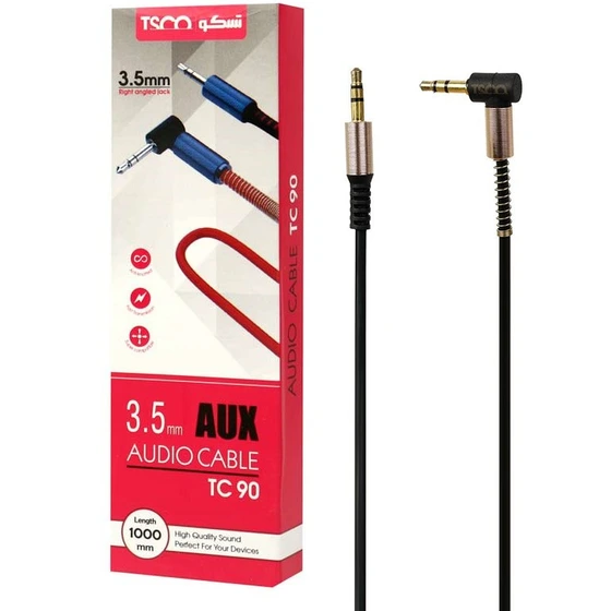 خرید و قیمت کابل TSCO TC 90 1m AUX یکسر L | ترب