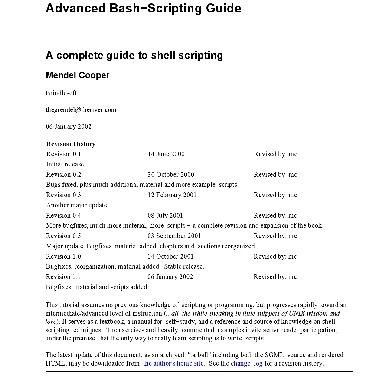 خرید و قیمت دانلود کتاب Advanced bash-scripting guide 2007 | ترب