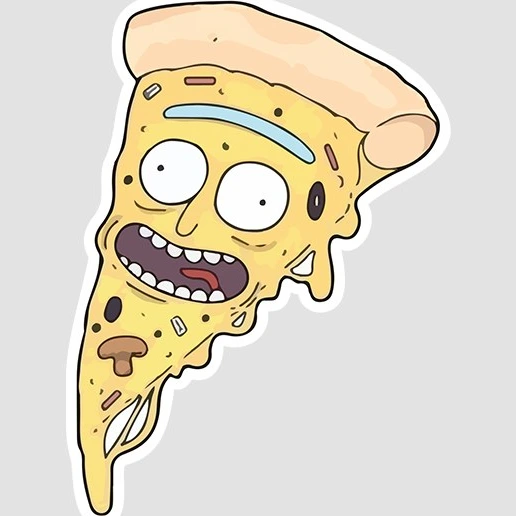خرید و قیمت استیکر Rick pizza پیتزای ریک و مورتی | ترب