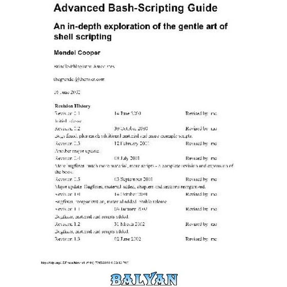 خرید و قیمت دانلود کتاب Advanced Bash Scripting Guide ترب