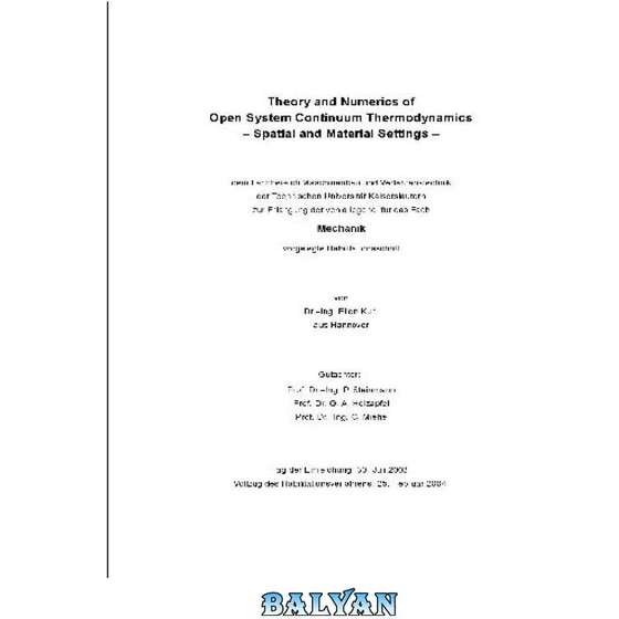 خرید و قیمت دانلود کتاب Theory And Numerics Of Open System Continuum