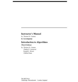 خرید و قیمت دانلود کتاب Introduction to algorithms, 3ed. Instructor's manual 2009 | ترب