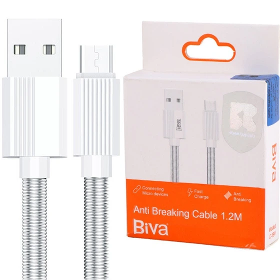 خرید و قیمت کابل میکرو یو اس بی فست شارژ Biva C-19V 3A 15W 1.2m | ترب