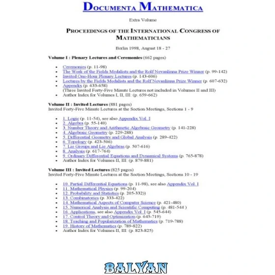 خرید و قیمت دانلود کتاب Berlin. - Plenary lectures | ترب