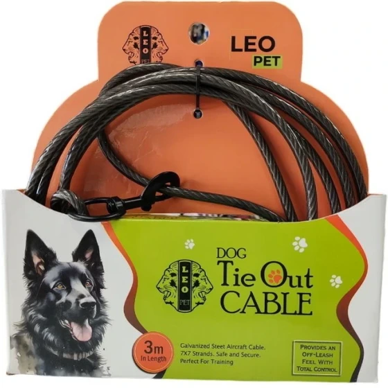 خرید و قیمت بند لیش قلاده سگ لئوپت مدلDog Tie Qut Cable | ترب