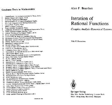 خرید و قیمت دانلود کتاب Iteration of rational functions 2000 | ترب