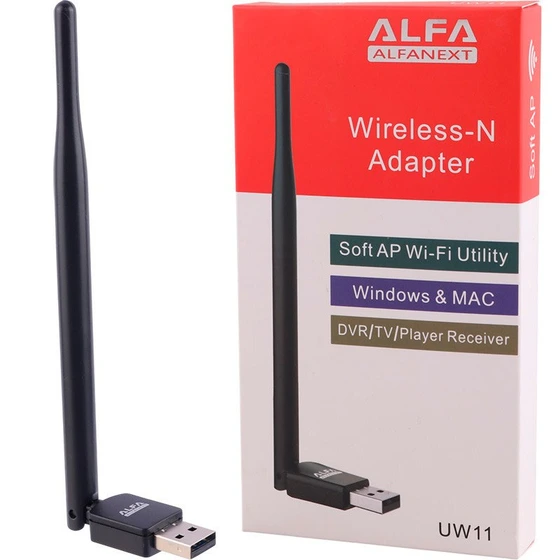 خرید و قیمت کارت شبکه بی سیم آنتن دار Alfa UW11 150Mbps | ترب