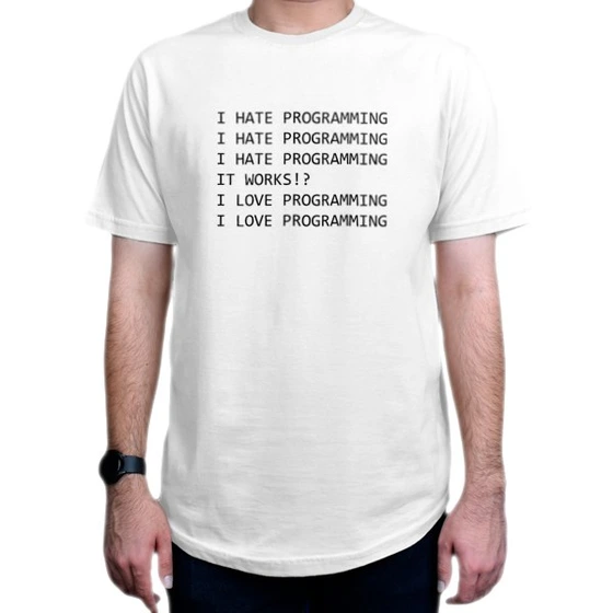 خرید و قیمت تیشرت برنامه نویسی طرح I hate programming | ترب