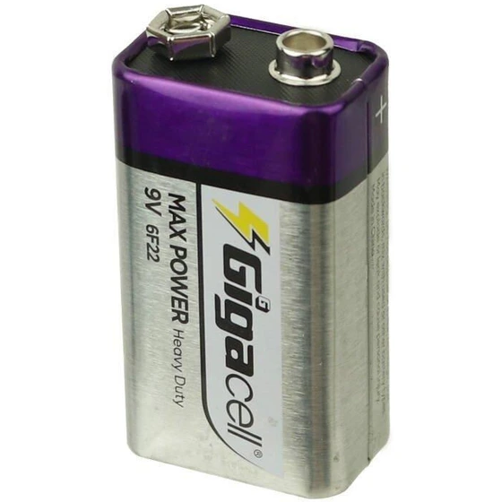 خرید و قیمت باتری کتابی گیگاسل Gigacell MAX POWER 6F22 9V شرینگی | ترب