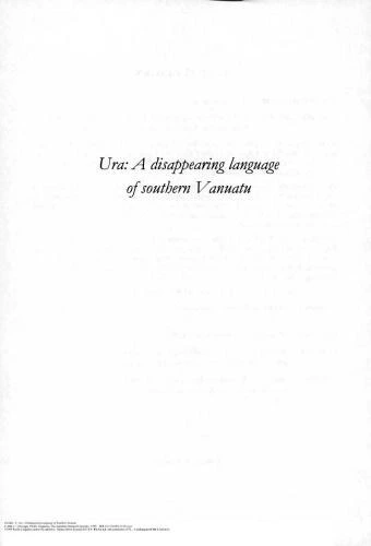 خرید و قیمت دانلود کتاب Ura: A disappearing language of southern ...