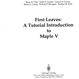 خرید و قیمت خرید و دانلود نسخه کامل کتاب First Leaves: A Tutorial Introduction to Maple V | ترب