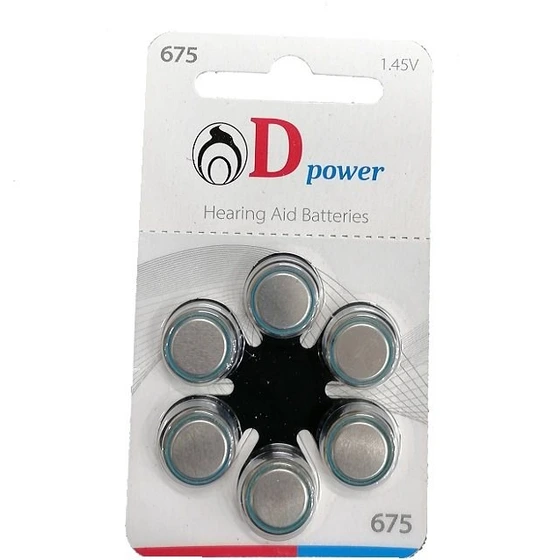 خرید و قیمت باتری سمعکی DPOWER AZ675 اورجینال 6تایی | ترب