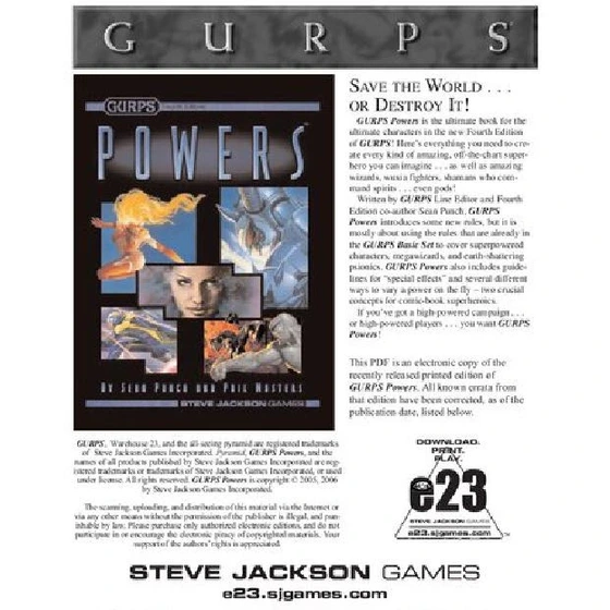 خرید و قیمت دانلود کتاب GURPS 4th edition. Powers | ترب