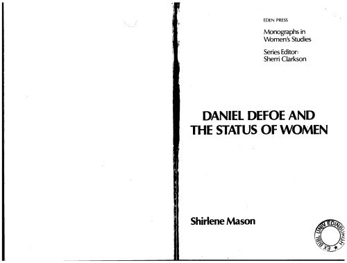 خرید و قیمت دانلود کتاب Daniel Defoe and the Status of Women 1st | ترب