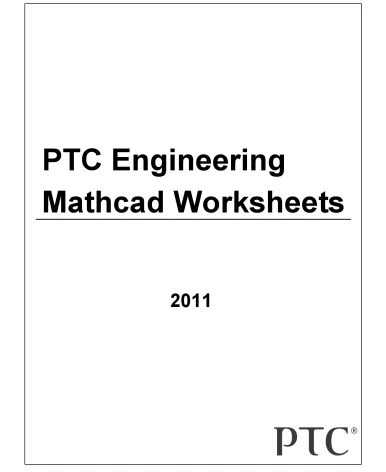 خرید و قیمت دانلود کتاب PTC Engineering Mathcad Worksheets 2011 | ترب