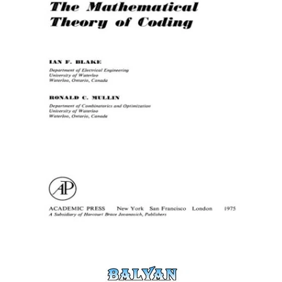 خرید و قیمت دانلود کتاب The Mathematical Theory Of Coding ترب