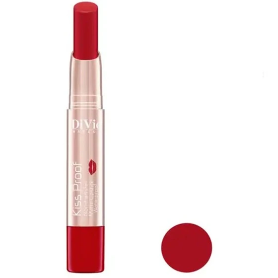 خرید و قیمت رژ لب مدادی پیچی دی ویو DIVIO مدل Divio Lipstick Kiss Proof | ترب