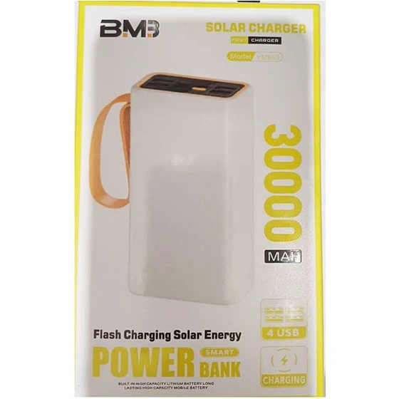 خرید و قیمت پاوربانک بی ام 3 مدل BM3 YM653 ظرفیت 30000 میلی آمپر | ترب