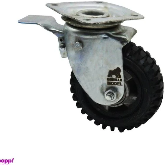 خرید و قیمت چرخ گردان ترمز دار مدل گوریلا کد YPT-KAFI-LASTIKI-16CM | ترب