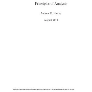 خرید و قیمت دانلود کتاب Principles of Analysis 2013 | ترب