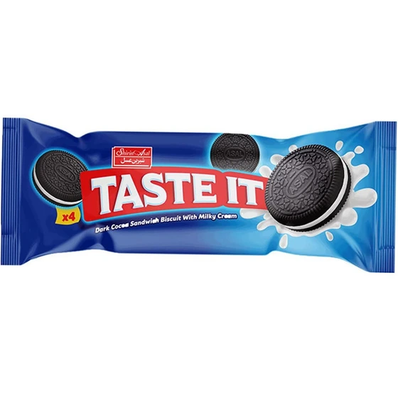 خرید و قیمت بیسکوییت کاکائویی کرم دار Taste it شیرین عسل Shirin Asal | ترب