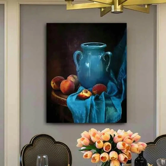خرید و قیمت تابلو بوم چاپی لاویا طرح کوزه و میوه کد ART-1250 | ترب
