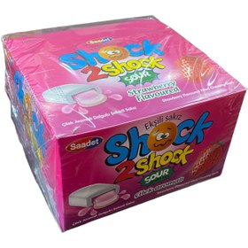 خرید و قیمت آدامس شوک با طعم توت فرنگی 100 عددی – SHock Sour | ترب
