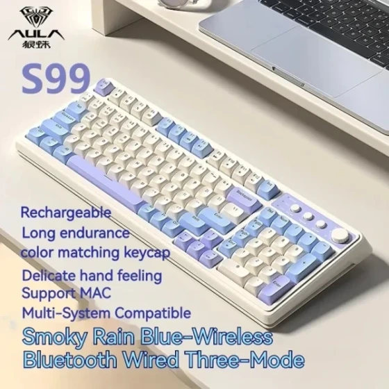 خرید و قیمت کیبورد بی سیم شارژی گیمینگ AULA S99 | ترب