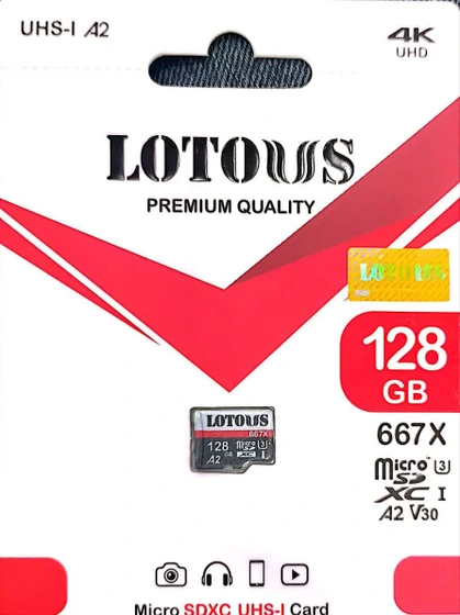 خرید و قیمت کارت حافظه میکرو اس دی 128 گیگابایت لوتوس LOTOUS 667X | ترب