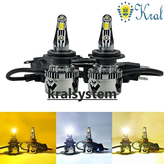 خرید و قیمت لامپ هدلایت SM41 H4 سه رنگ (یخی.لیمویی.افتابی) | ترب