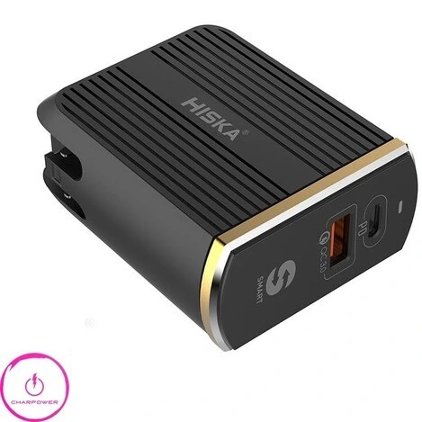 خرید و قیمت شارژر دیواری هیسکا Hiska مدل H-114PD توان 38 وات | ترب