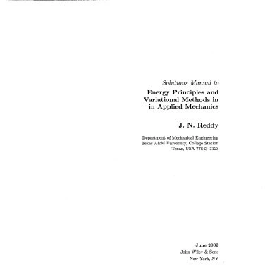 خرید و قیمت دانلود کتاب Manual solution Energy Principles and Variational Methods in Applied ...