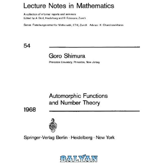 خرید و قیمت دانلود کتاب Automorphic Functions And Number Theory ترب