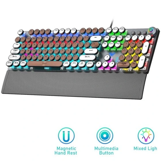 خرید و قیمت Mechanical Gaming Keyboard NKRO with Wrist Rest RGB Backlit ...