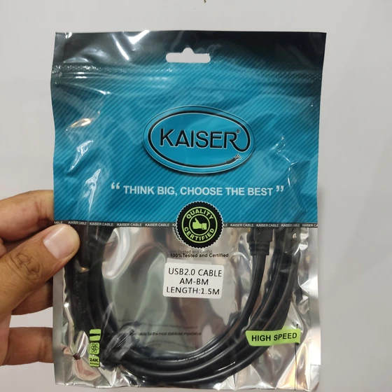 خرید و قیمت کابل پرینتر usbکایزر طول 1.5مترKaiser USB Printer Cable 1/5m | ترب