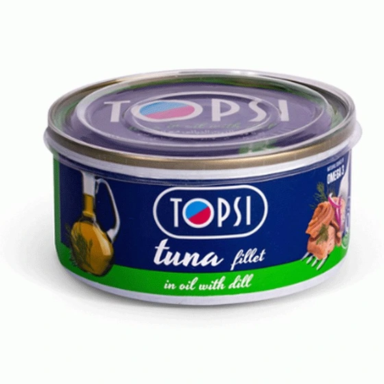 خرید و قیمت کنسرو ماهی تاپسی با طعم شوید - 180 گرم | ترب