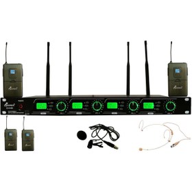 خرید و قیمت میکروفن چهار کانال بی سیم هدمیک یقه ای ساندکو Soundco SU-4400 C | ترب