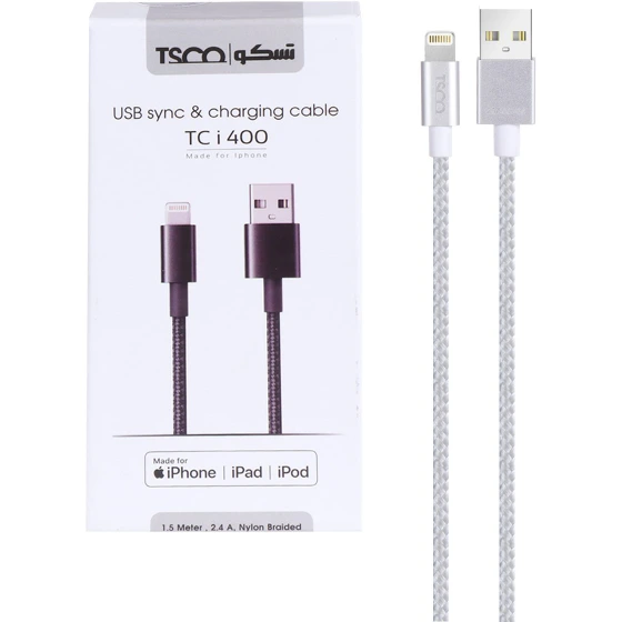 خرید و قیمت کابل شارژ فست آیفون تسکو TCi 400 – نقره ای | ترب