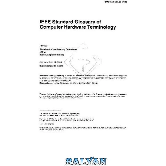 خرید و قیمت دانلود کتاب IEEE Standard Glossary of Computer Hardware ...