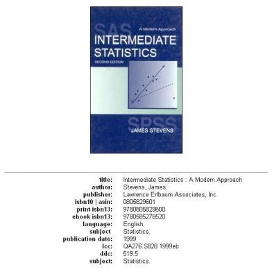 خرید و قیمت دانلود کتاب Intermediate statistics: a modern approach ...