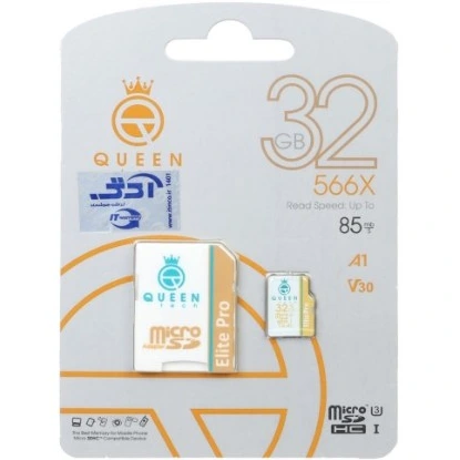 خرید و قیمت کارت حافظه microSDXC کوئین تک مدل 566X کلاس 10 استاندارد UHS-I U3 سرعت 85MBps ظرفیت ...