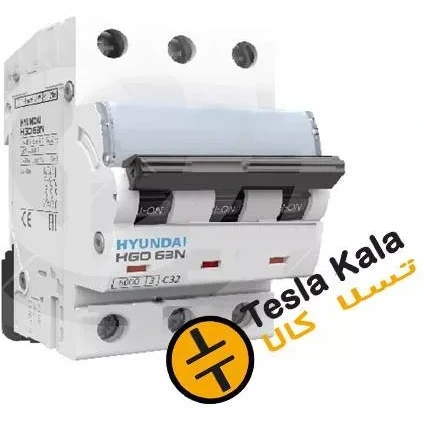 خرید و قیمت کلید مینیاتوری،3 پل،3 فاز 6 آمپر،6 کیلو آمپر، HYUNDAI سری HGD 63N | ترب