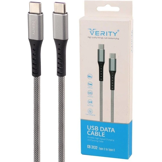 خرید و قیمت کابل تبدیل فست شارژ Verity CB3132C Type-C To Type-C 1m | ترب