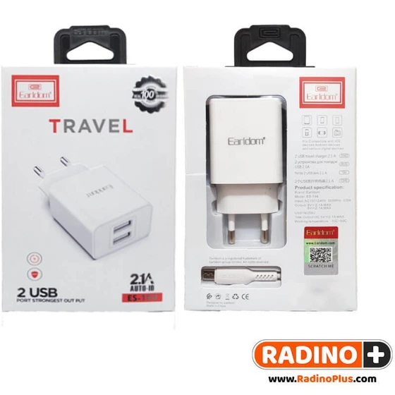 خرید و قیمت شارژر ارلدام مدل Earldom ES-194 با کابل میکرو | ترب