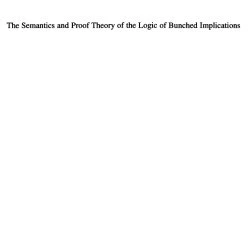 خرید و قیمت دانلود کتاب The Semantics and Proof Theory of the Logic of Bunched Implications ...