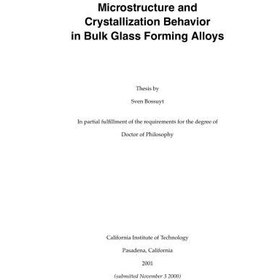 خرید و قیمت دانلود کتاب Microstructure and Crystallization Behavior in Bulk Glass Forming Alloys ...