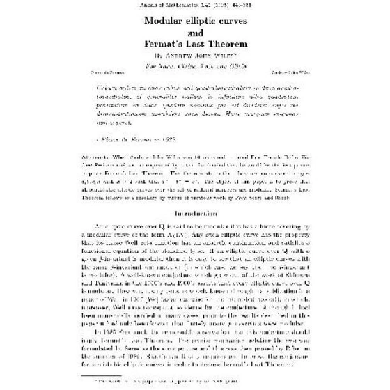 خرید و قیمت دانلود کتاب Modular Elliptic Curves And Fermats Last Theorem ترب