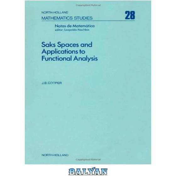 خرید و قیمت دانلود کتاب Saks Spaces And Applications To Functional Analysis ترب